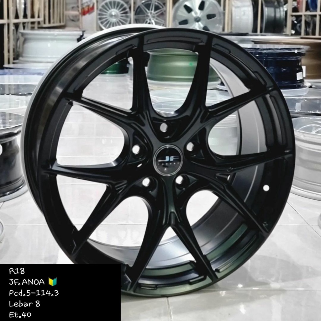 Jual velg mobil racing ring 18 lebar 8 et 40 untuk xpander hrv terios civic camry innova creta ...