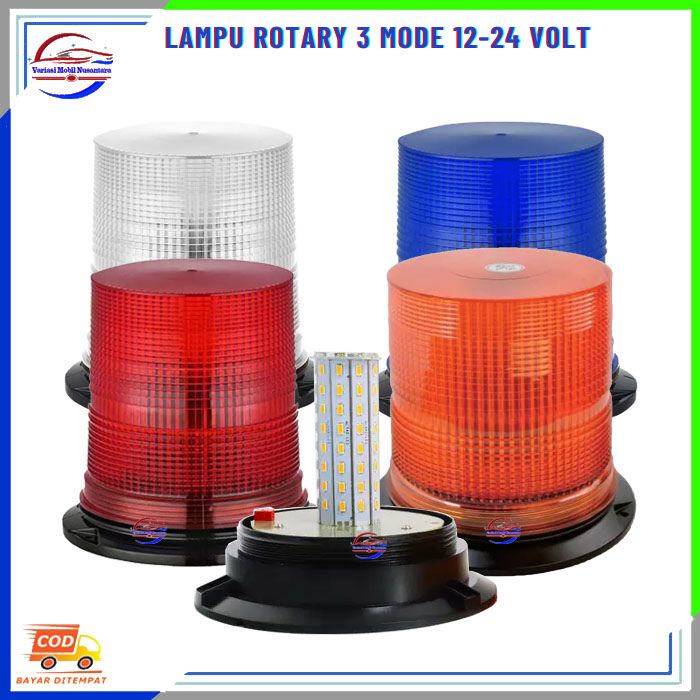 Jual Lampu Rotari Rotary 24 Volt 12 Volt Flash Blitz Led Lampu Tanda ...