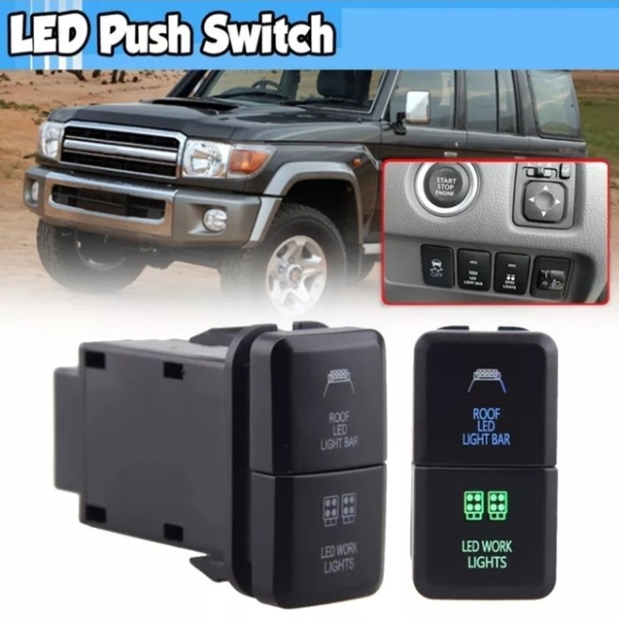 Jual Part Mobil Sga Dual Led Tombol Saklar Switch On - Off Mobil Toyota ...