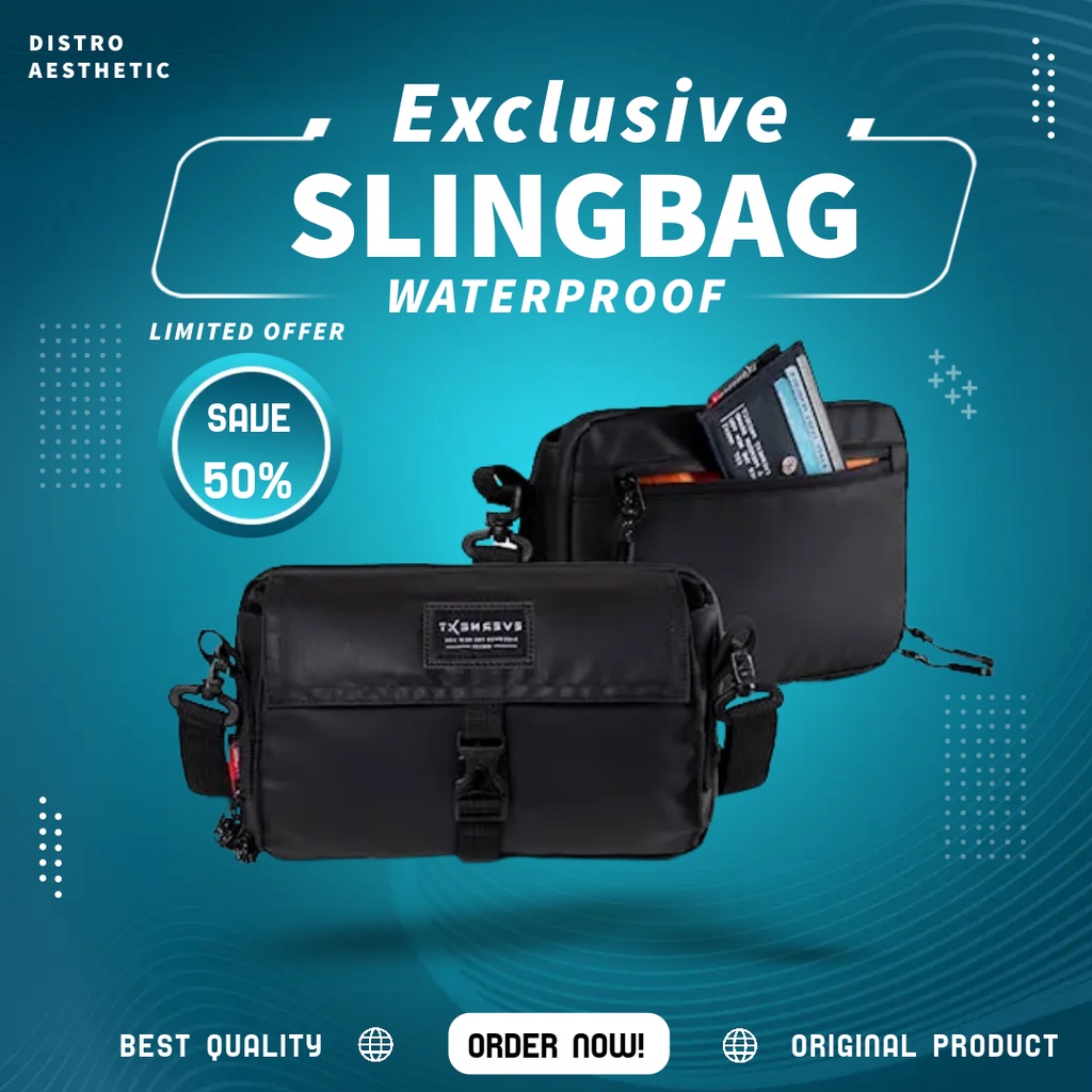 Jual TAS SLINGBAG SLING BAG SLEMPANG LEMPANG MINI PRIA DISTRO ORIGINAL ...