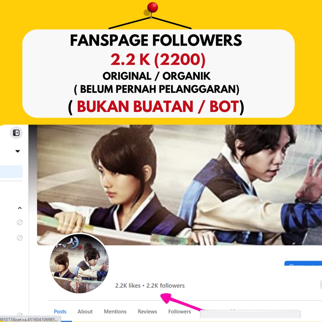 Jual Fanspage FB Real Follower Organic 2200 Follower ( bukan bot ...