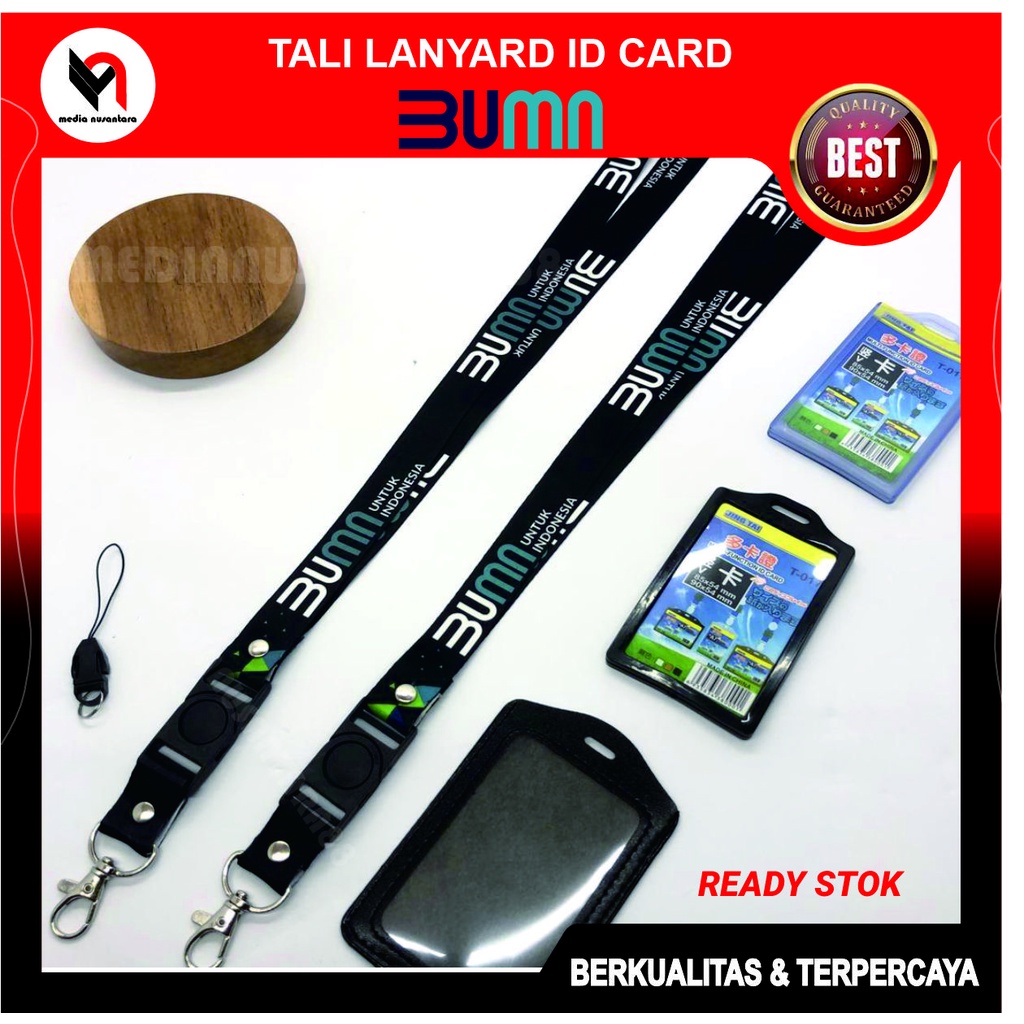Jual Tali ID CARD BUMN / Lanyard BUMN Hitam Printing Full Colour 2 Sisi ...