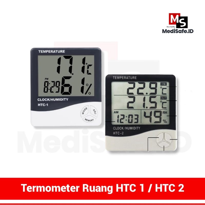 Jual Termometer Ruangan TermoHygrometer HTC-1 / HTC-2 | Shopee Indonesia