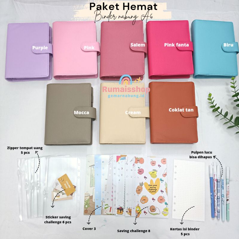 Jual Binder keuangan A6 | Paket binder nabung hemat | binder sinking ...