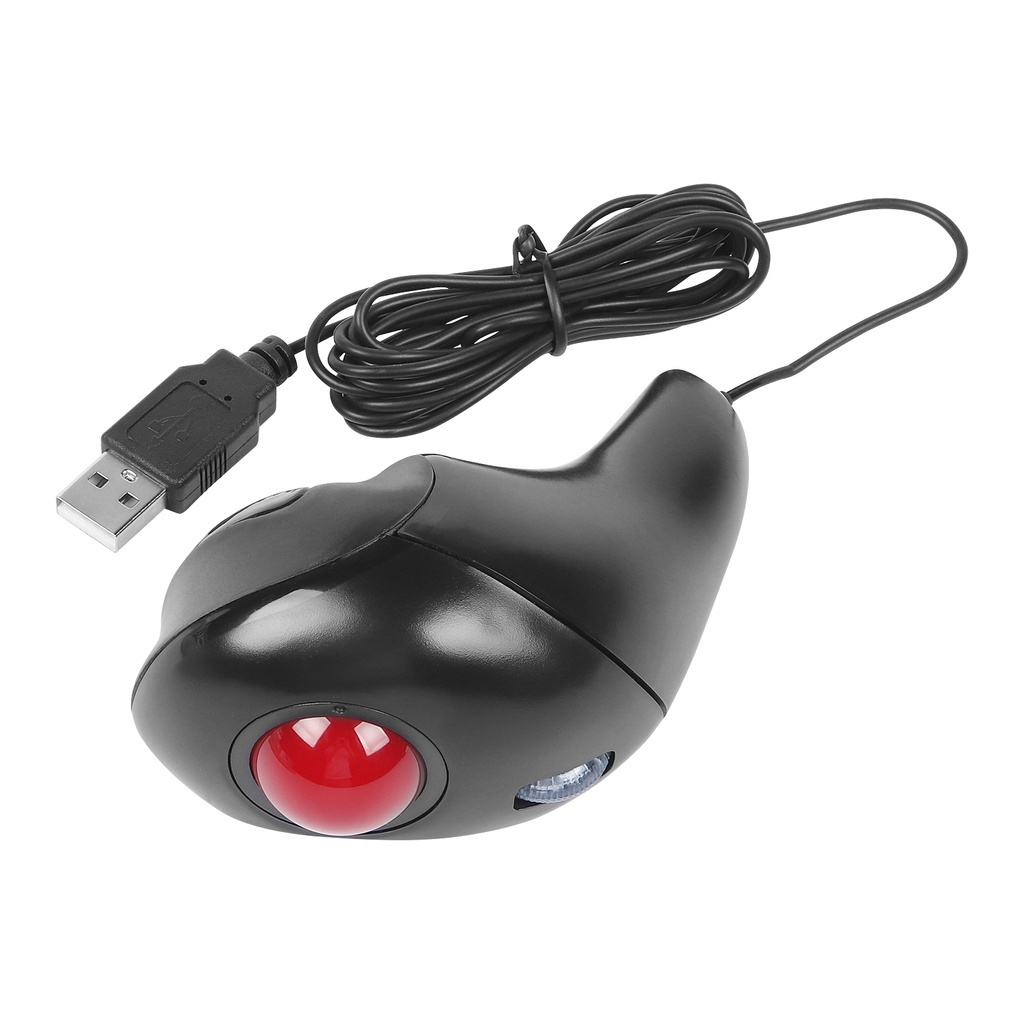 Jual Thumb-controlled Handheld USB Wired Mouse Trackball Finger Mice ...