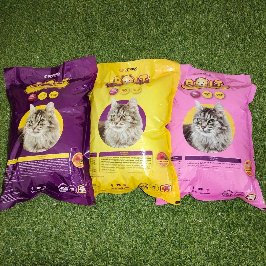 Jual Repack BOLT 800 gr Makanan Pakan Kucing Murah-Cat Food Rasa ...