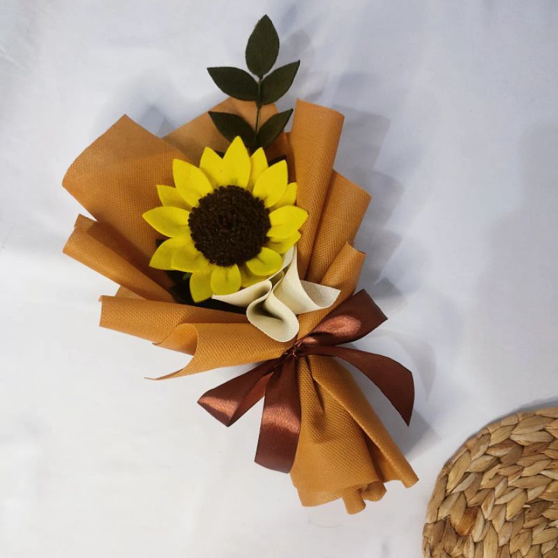 Jual Buket bunga flanel single mini / buket bunga artificial | Shopee ...