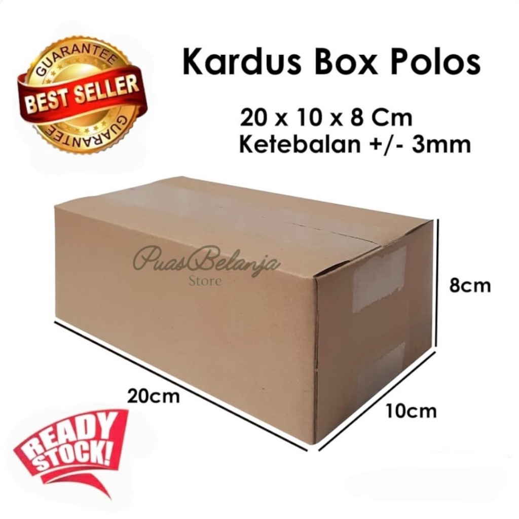 Jual Kardus Box Polos 20x10x8 Cm Kardus Packing Kardus Kotak Tebal ...