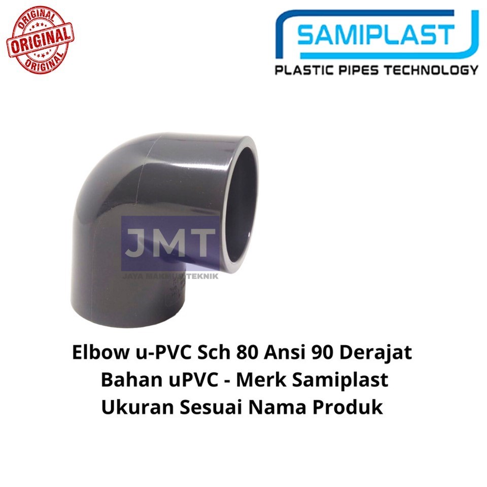 Jual Elbow Knee 3" inch u-PVC Sch 80 ANSI 90 Derajat Merk Samiplast ...