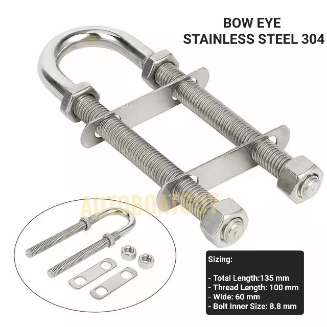 Jual Pera Bow / Stern Eye Stainless Steel For Marine Rigging | Shopee ...