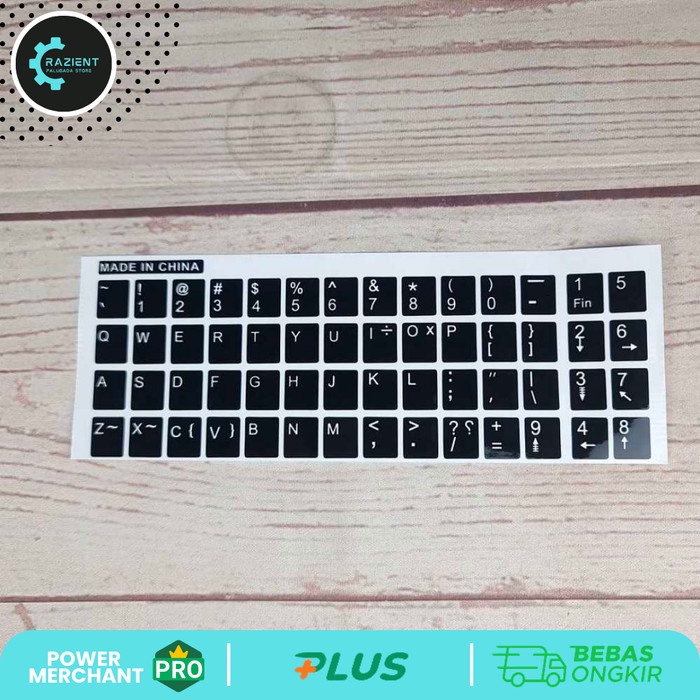 Jual Skin Sticker Huruf Keyboard Laptop Layout English | Shopee Indonesia