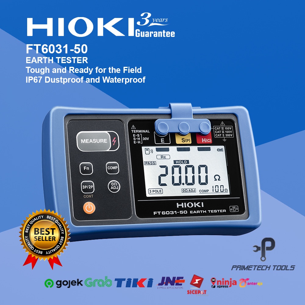 Jual HIOKI FT6031-50 DIGITAL EARTH TESTER GROUNDING TESTER MERGER TANAH ...