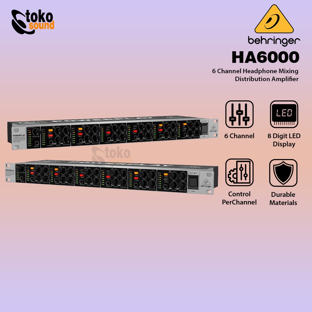 Jual Behringer Powerplay HA6000 6-channel Headphone Mixing/Distribution ...