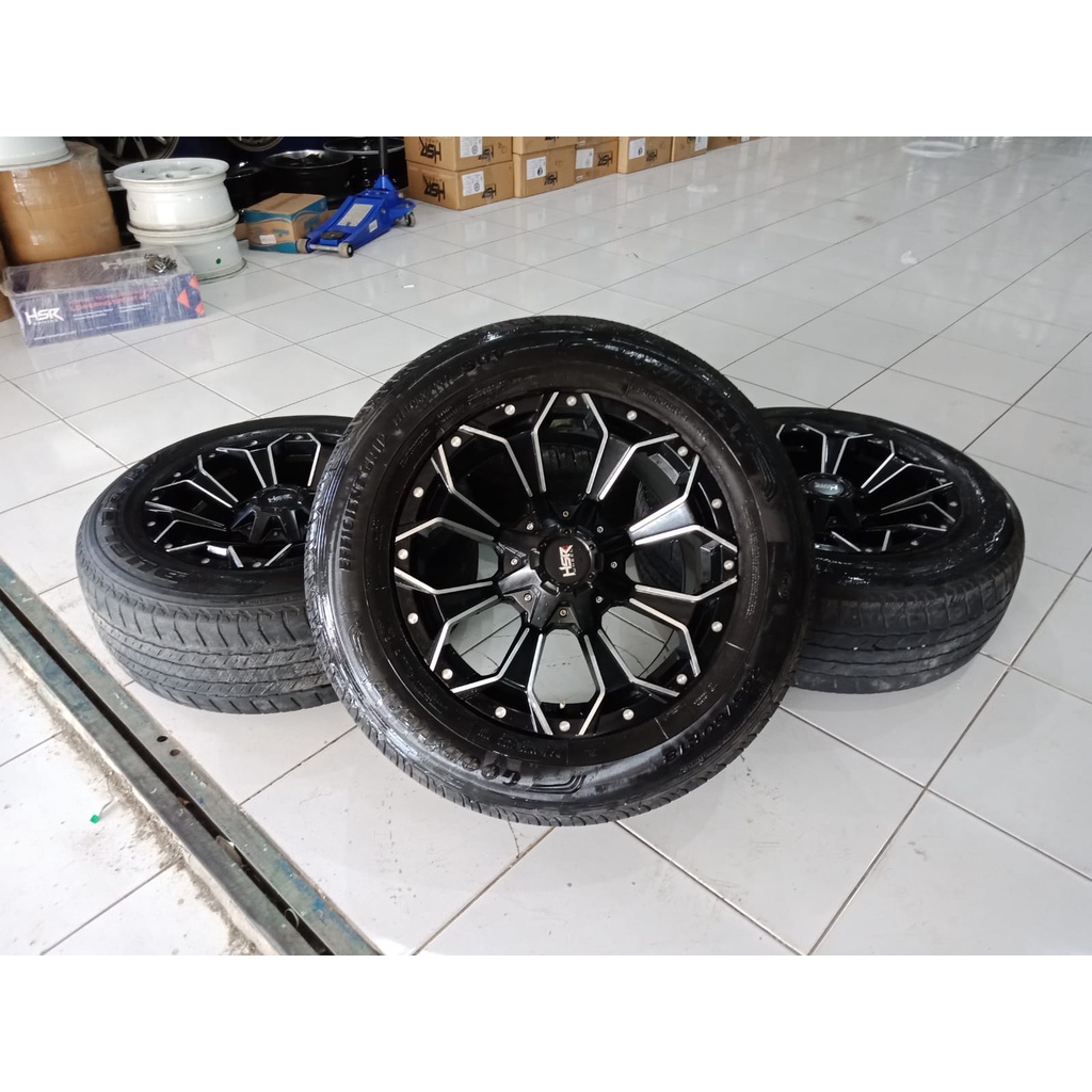 Jual Pelek Racing Ring 18x9 ET18 Merk HSR GOKU Hitam Polish Ban 265 60 ...