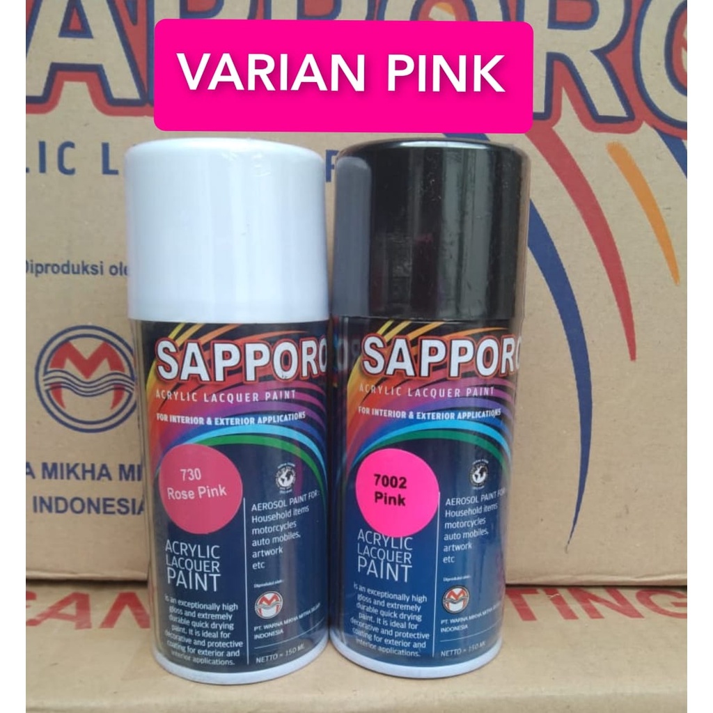 Jual pilok pilox cat semprot Sapporo saporo 150ml varian pink merah ...