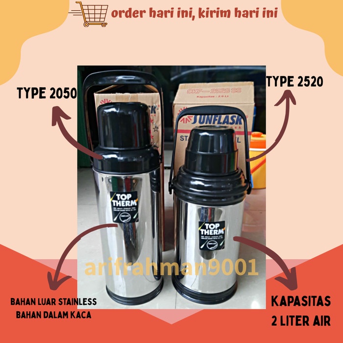 Jual [Termos] Thermos Air Panas Termos Air Panas Stainless 2 Liter Tipe ...