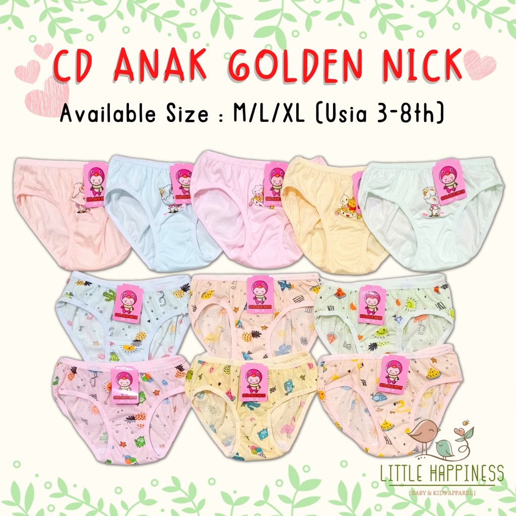 Jual GOLDEN NICK Celana Dalam Anak Katun Halus Polos dan Motif | Shopee ...