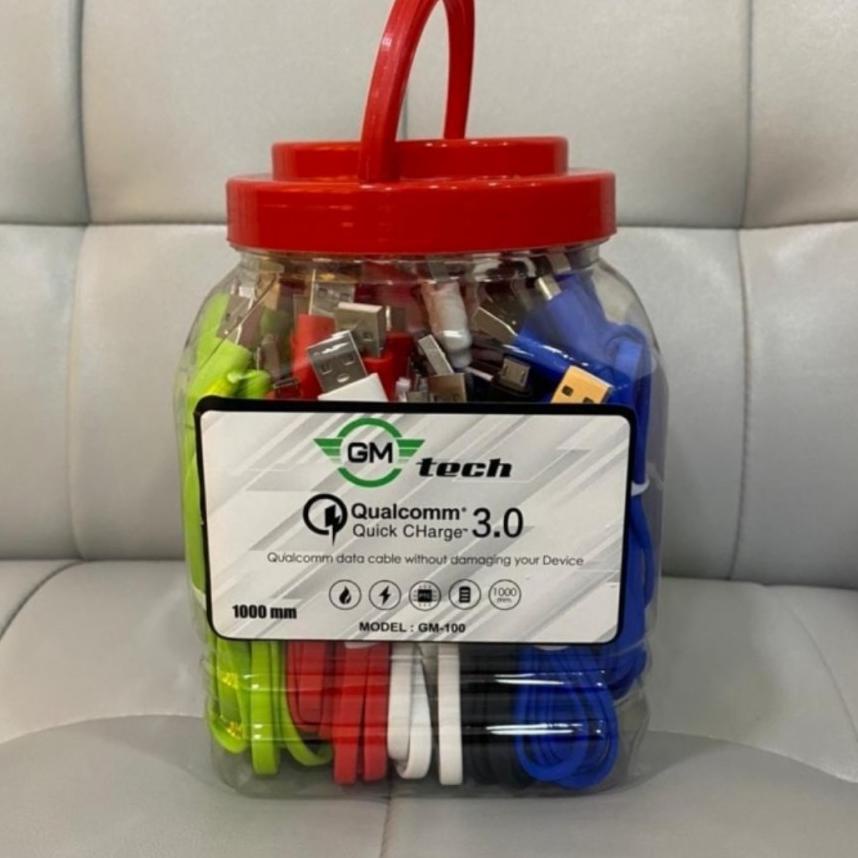 Jual KABEL DATA GM TECH GM-100 MICRO USB 100CM ( ISI 50 PCS / 1 TOPLES ...