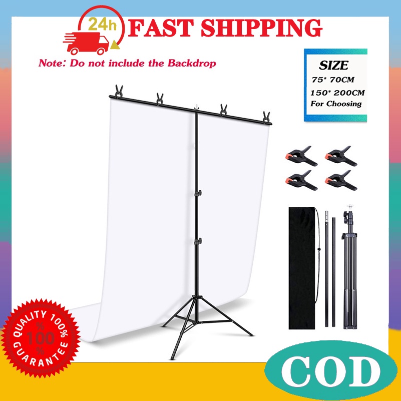 Jual T-Shape Portable Backdrop Support Stand Kit Adjustable Photo ...