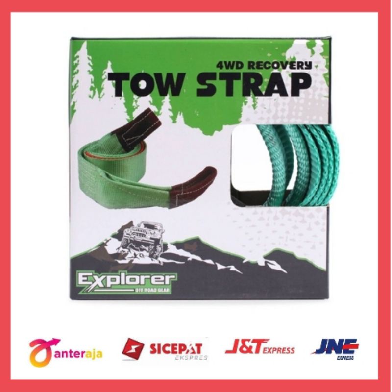 Jual Explore Tali Derek 9000kg - Hijau / Tali Derek Mobil 2,5 Meter ...