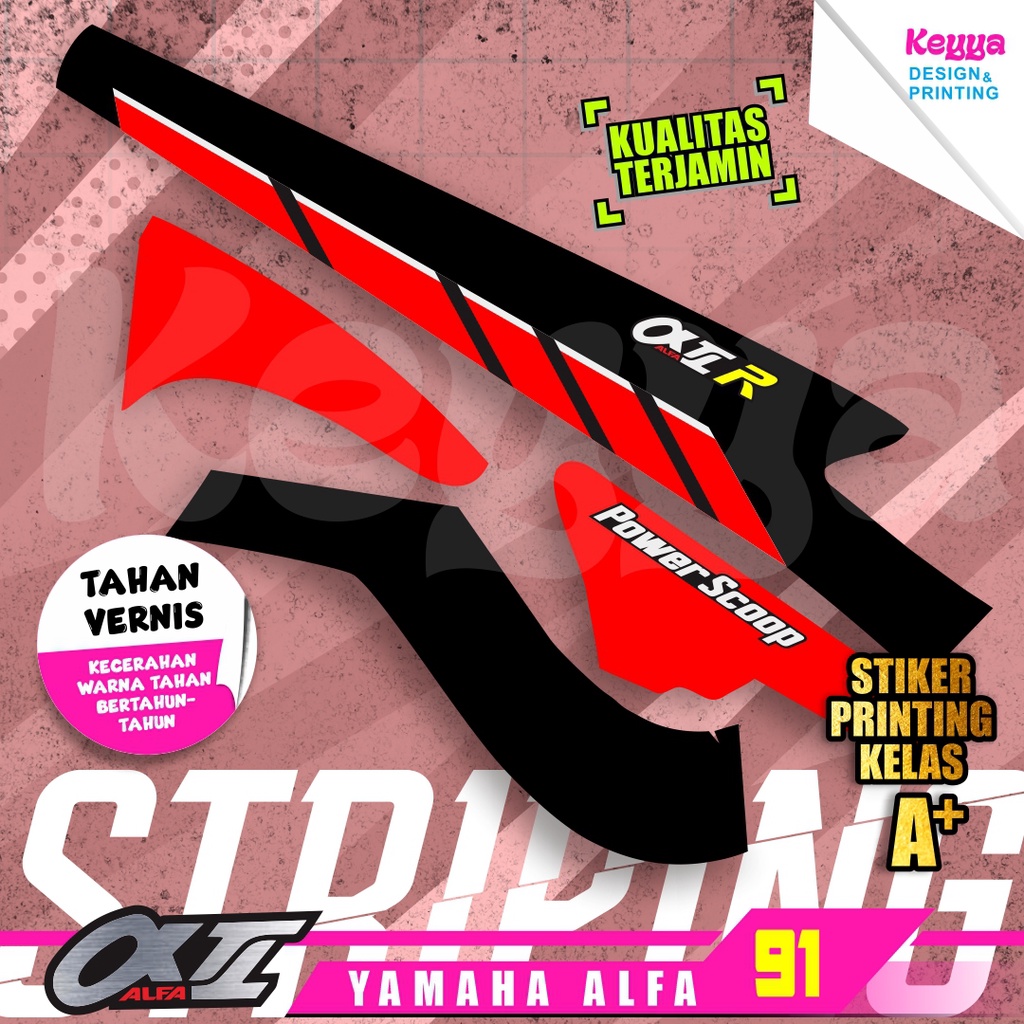 Jual Striping Yamaha Alfa 90 strifing yamha alfa laminasi glossy ...