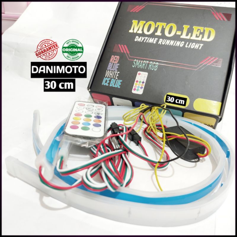 Jual Motoled Lampu Alis Remote DRL RGB 60 cm mobil Motor New Old Nmax ...