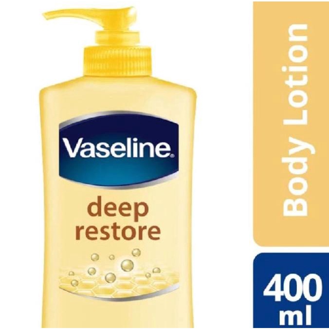 Jual Vaseline Intensive Care Deep Restore Body Lotion 400ml Spore | Shopee Indonesia
