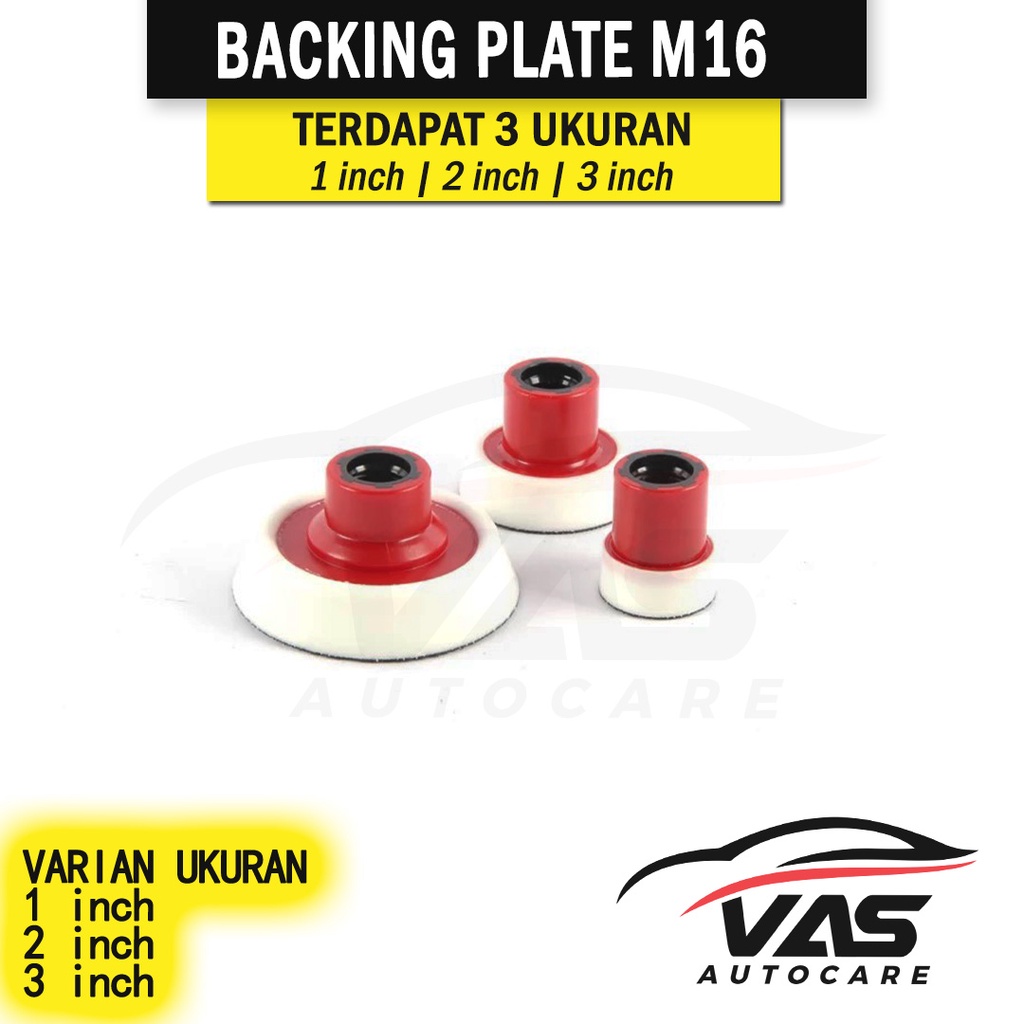 Jual Backing Plate M16 Back Pad 1" 2" 3" inch SET 3pcs Mesin Poles ...