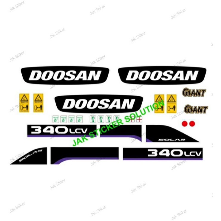 Jual Stiker Excavator Doosan 340 LCV Sticker Alat Berat | Shopee Indonesia