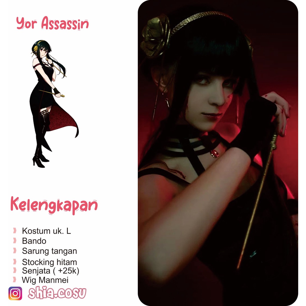Jual Sewa Cosplay Yor Forger Assassin Spy x Family | Shopee Indonesia