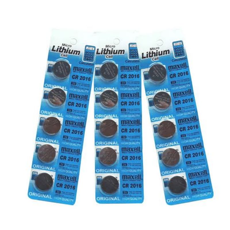 Jual [Isi 5pcs] Baterai CR2016 Baterai Jam Timbangan Kalkulator Lithium ...
