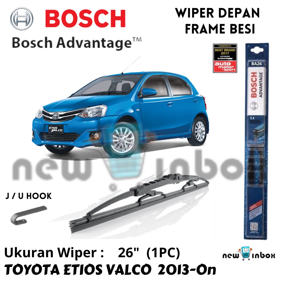 Jual Wiper Depan Mobil TOYOTA ETIOS VALCO 2013-On BOSCH ADVANTAGE 26" 1Pc ORIGINAL | Shopee ...