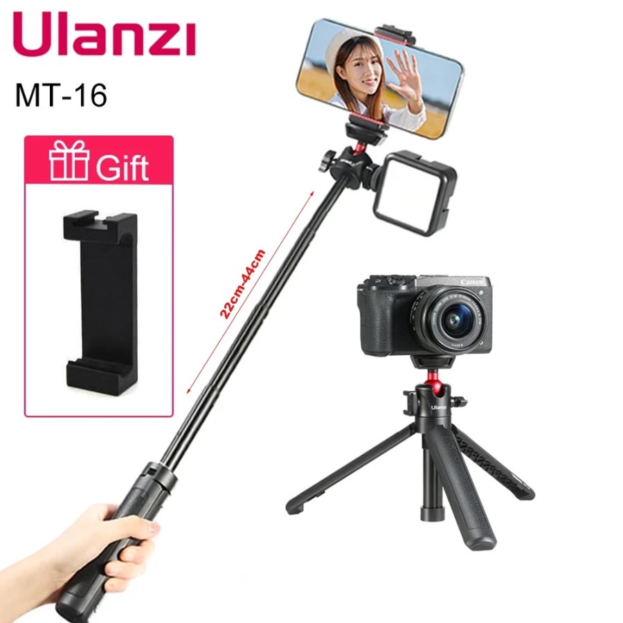 Jual Ulanzi MT16 Mini Tripod Tongsis Monopod -For Mirrorless Smartphone ...