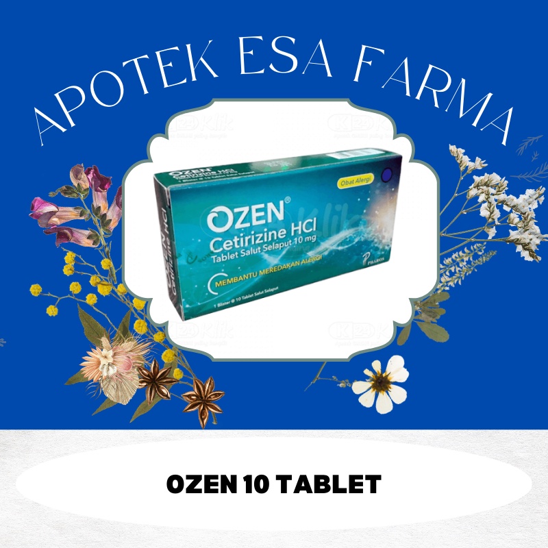 Jual Ozen 10mg 1 Blister @10 Tablet / Membantu Meredakan Alergi / Pilek ...
