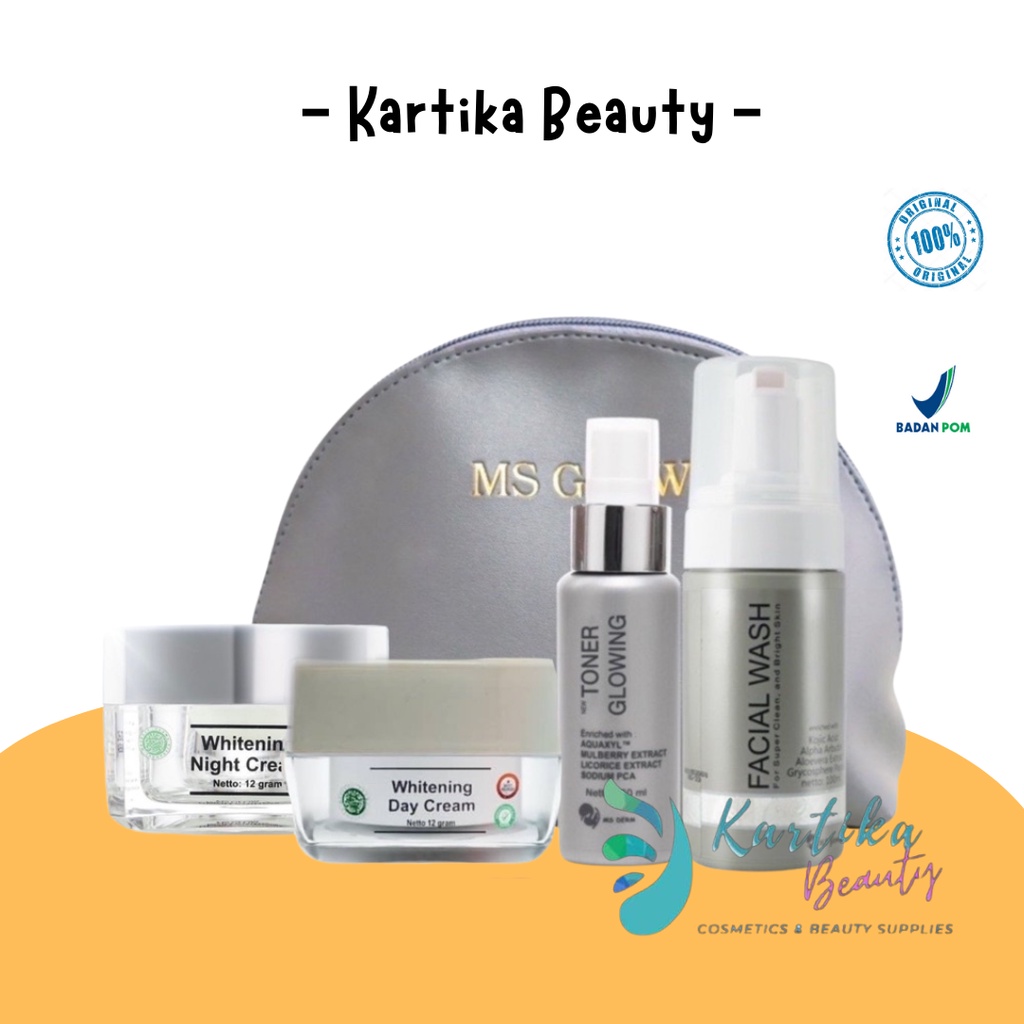Jual MS GLOW PAKET SKIN CARE / ECERAN : WHITENING DAY CREAM KRIM SIANG ...