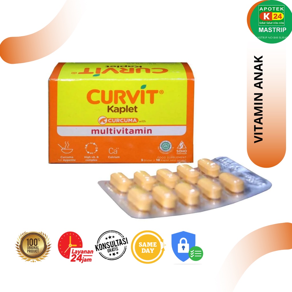 Jual Curvit Tablet / Multivitamin & Nafsu Makan / Dewasa / 10tablet ...