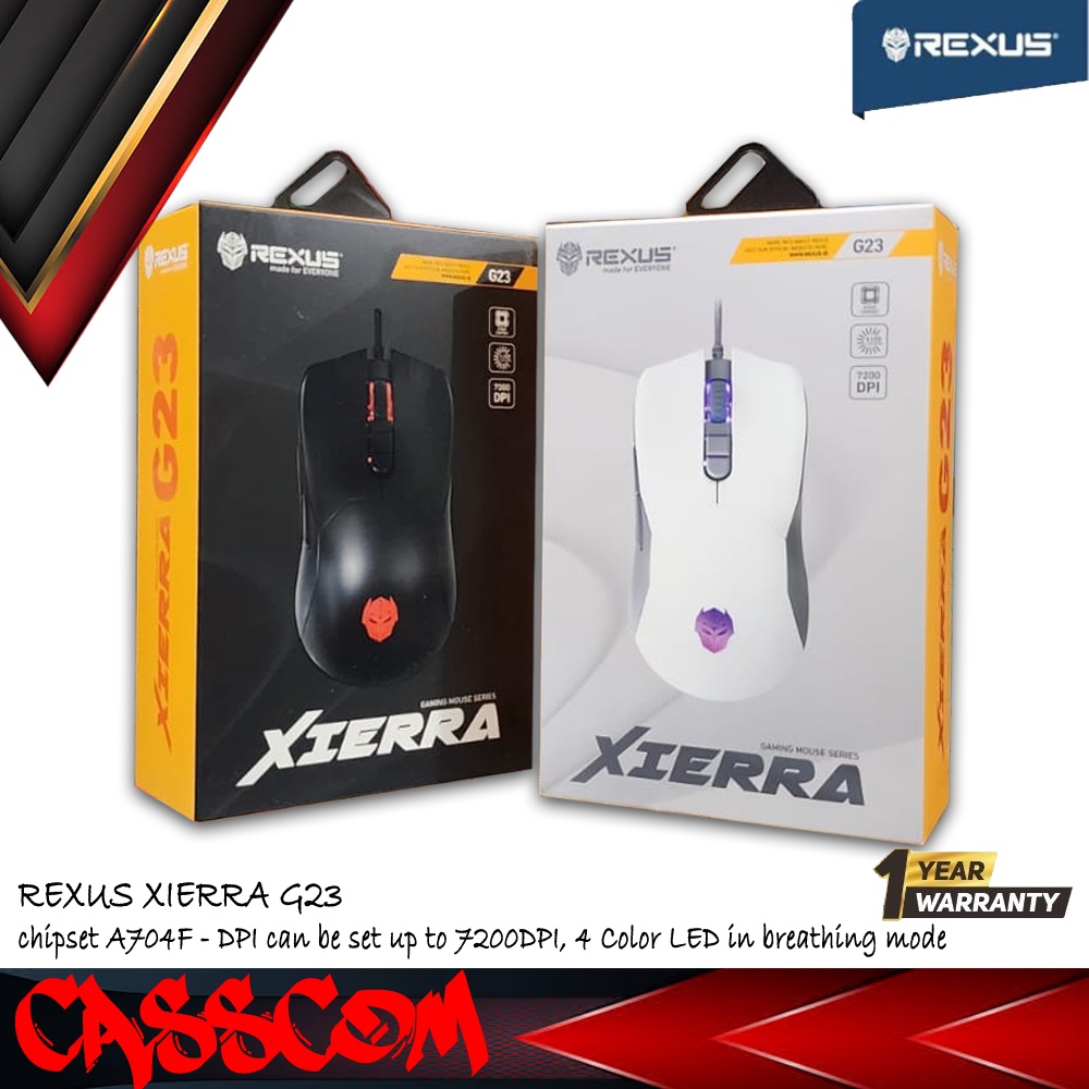 Jual Rexus Mouse Gaming Xierra G23 RGB Wired USB | Shopee Indonesia