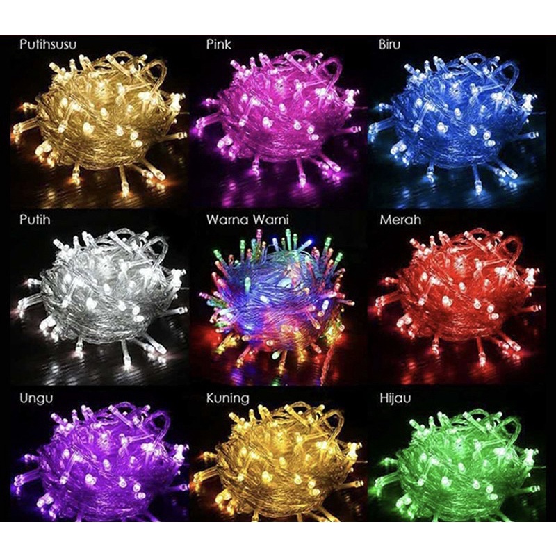 Jual Lampu natal hias seri LED tumblr 10meter 10m 10 meter + colokan ...