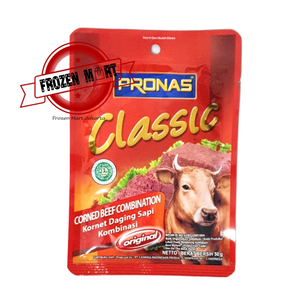 Jual PRONAS Kornet Daging Sapi Original / Corned Beef Original Sachet ...