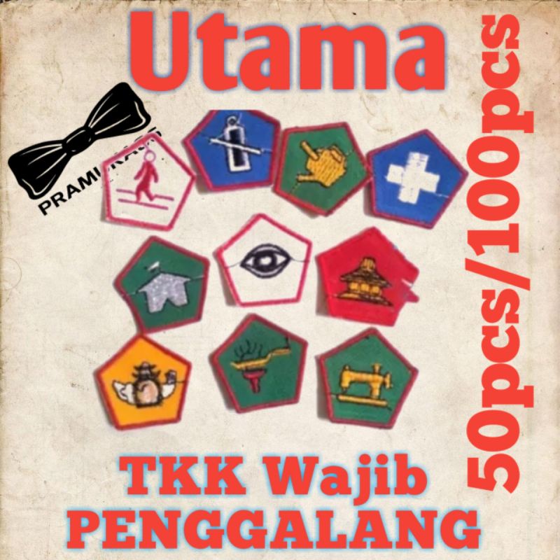 Jual Grosirr!! Tkk Wajib Bordir - Tanda kecakapan Pramuka Utama (Segilima) Penggalang | Shopee ...