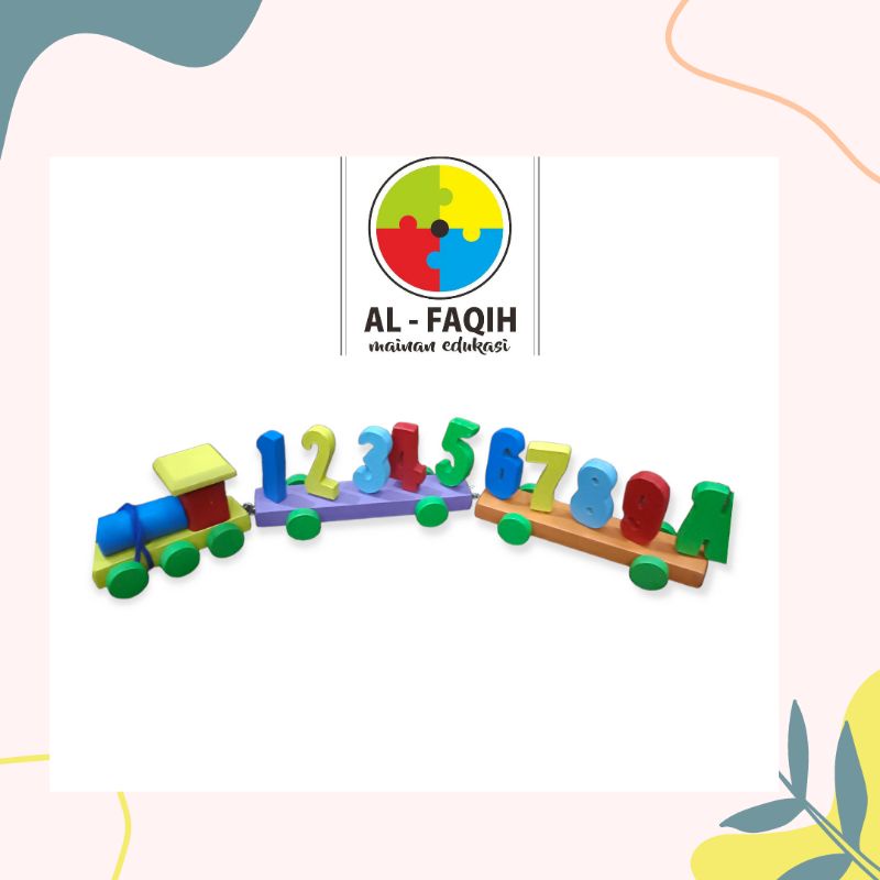 Jual Koleksi Mainan Edukatif Anak Susun Balok Kereta Api Geometri dan ...