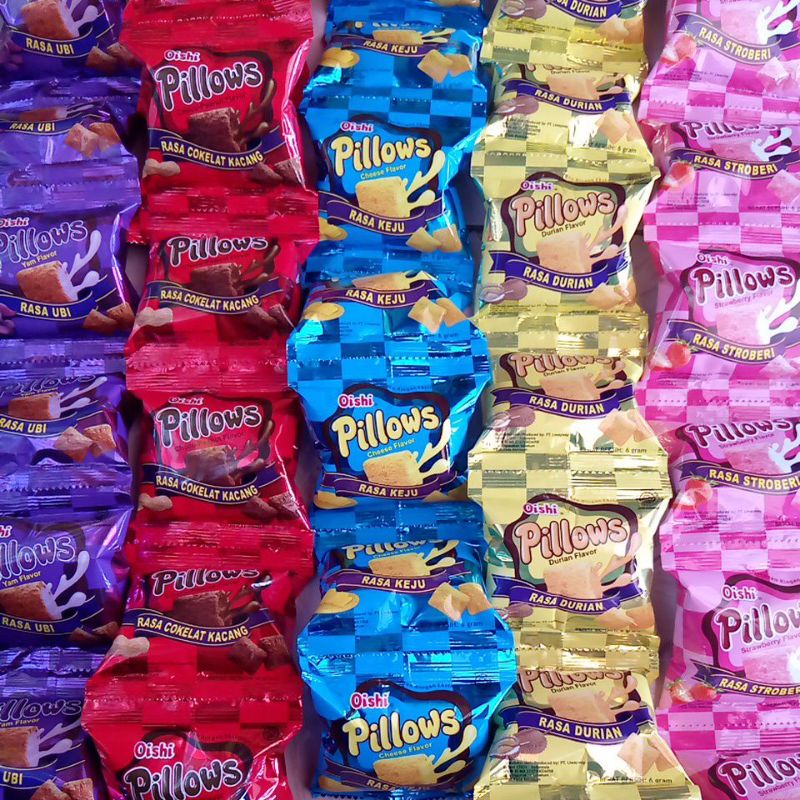 Jual OISHI Pillow Snack Pillows Pilow Renceng Netto Isi 10 Bks X 6 gr ...