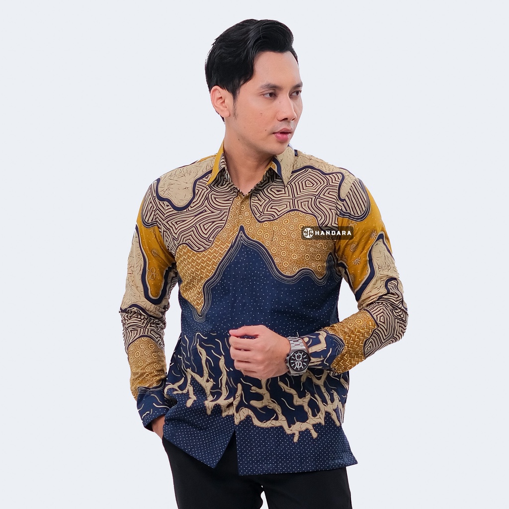 Jual Handara Batik Premium Pria Lengan Panjang Slim Fit Furing ...