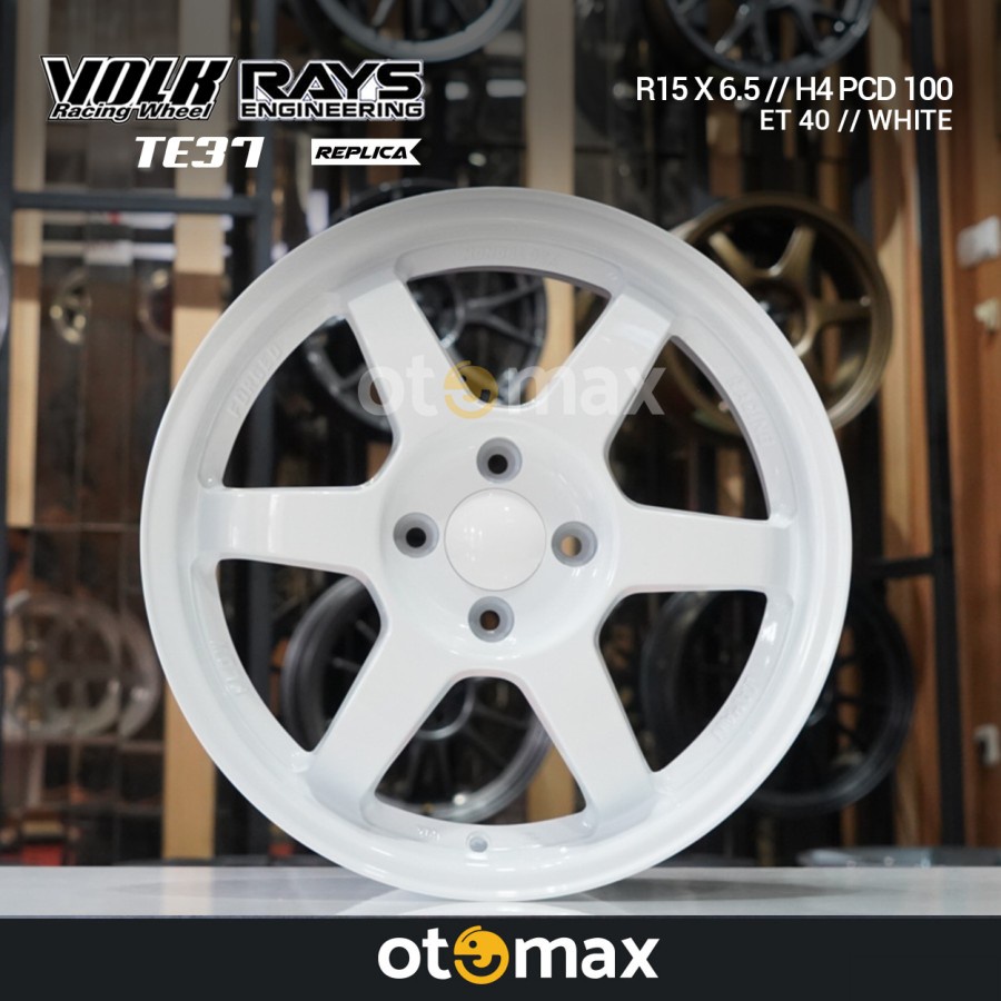 Jual Velg Mobil Volk Rays TE37 Ring 15 White | Shopee Indonesia