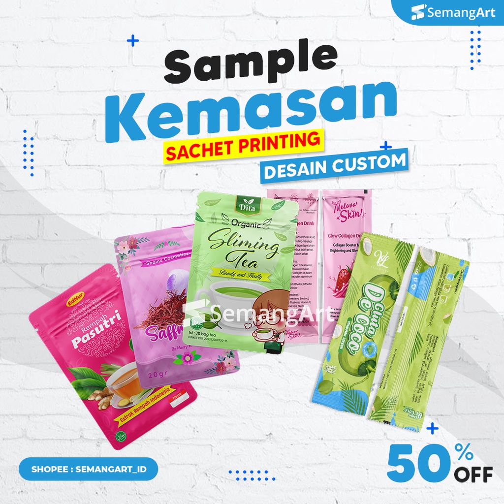 Jual SAMPLE MOCKUP Kemasan Sachet Printing Desain Custom Packaging ...