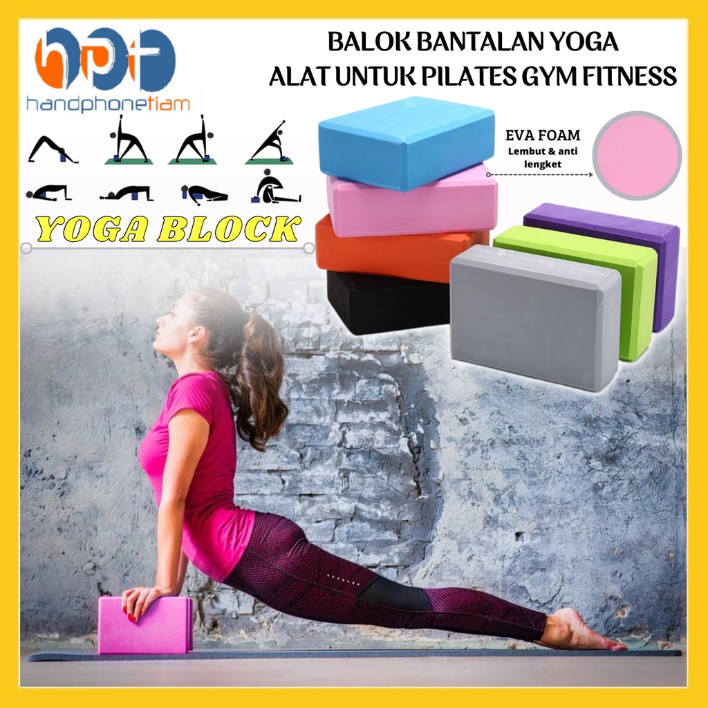Jual Balok Bantalan Busa Yoga Polos Brick Block Foam Pilates Gym ...