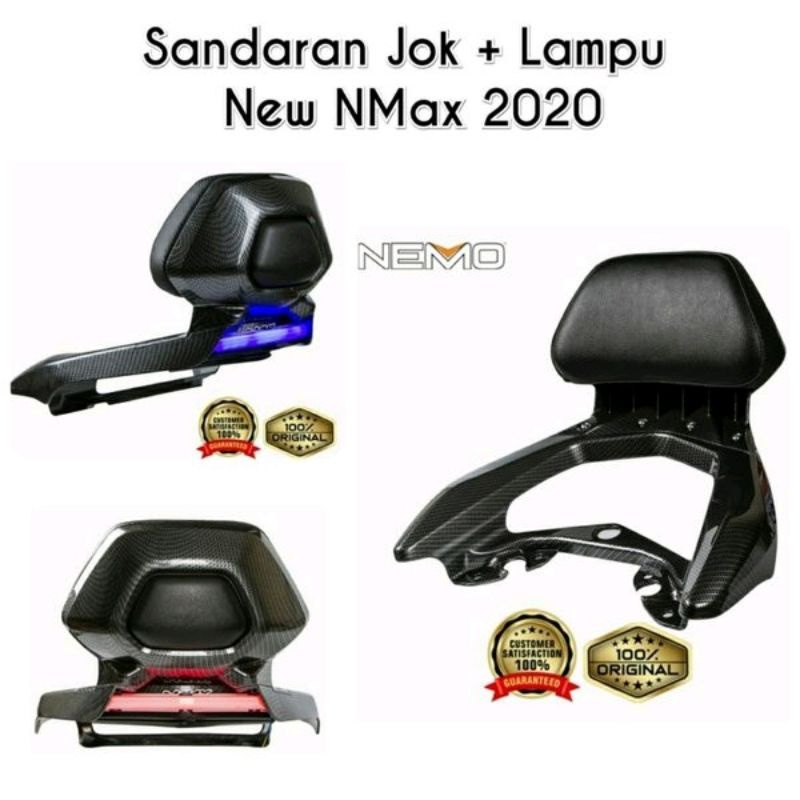 Jual SANDARAN JOK + LAMPU NMAX NEW 2020 NEMO/ SANDARAN NMAX ALL NEW ...