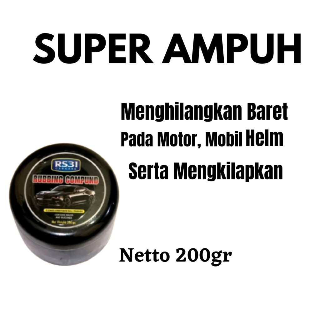 Jual Kompon Penghilang Baret Body Mobil/Poles Bodi Motor, Helm Kaca ...