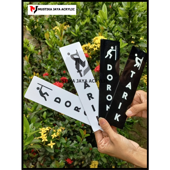 Jual Sign Akrilik Push Pull Sign Pintu Tarik Dorong waterproof | Shopee ...