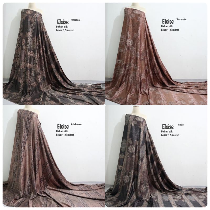 Jual kain bahan silk | motif eloise | kain seragam | kain gamis ...